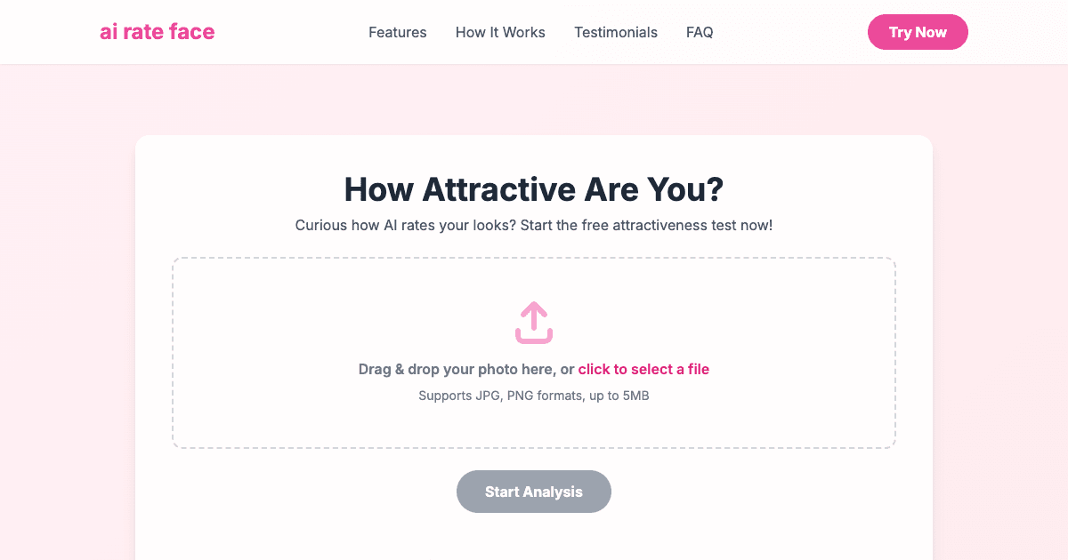 ai rate face - AI Attractiveness Test, Scientific Analysis of Your Face
